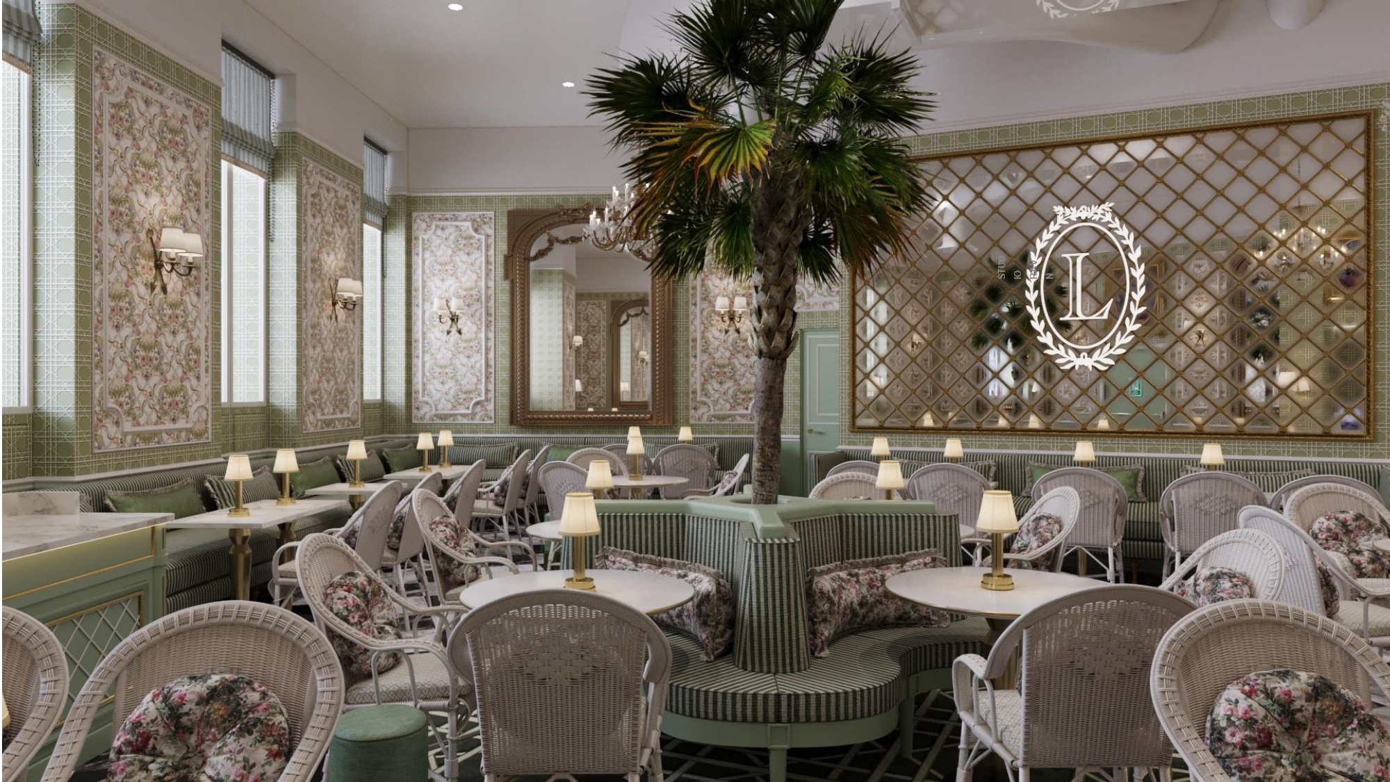 Salon de thé Ladurée - Galeries Lafayette Paris Haussmann